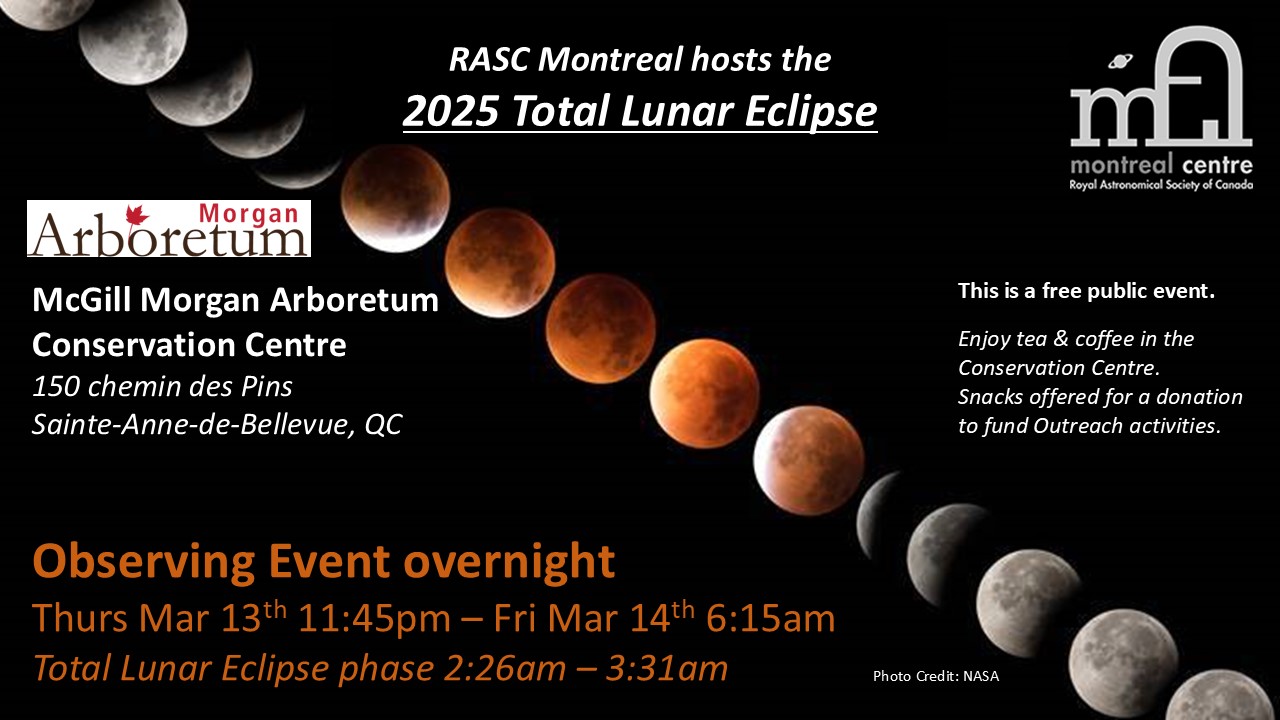 EVENT: Total Lunar Eclipse March 13th-14th 2025 - RASC Montreal Centre