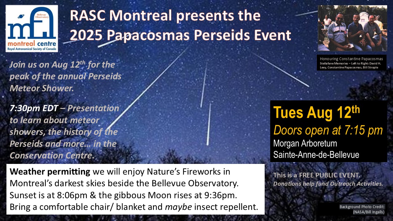 EVENT: 2025 Perseids Meteor Shower - Tues, Aug. 12th @ 7:30pm-10:30pm ...